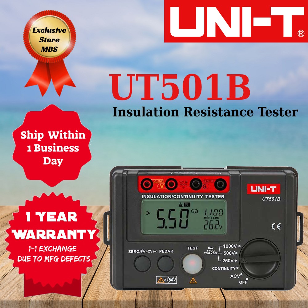 UNI-T UT501A UT501B UT502A Insulation Resistance Tester Meter Earth ...
