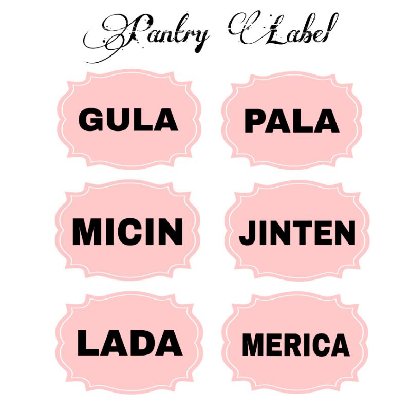 Sticker Kitchen Name Of Kitchen Name Of Goods Packaging Labels (i ...