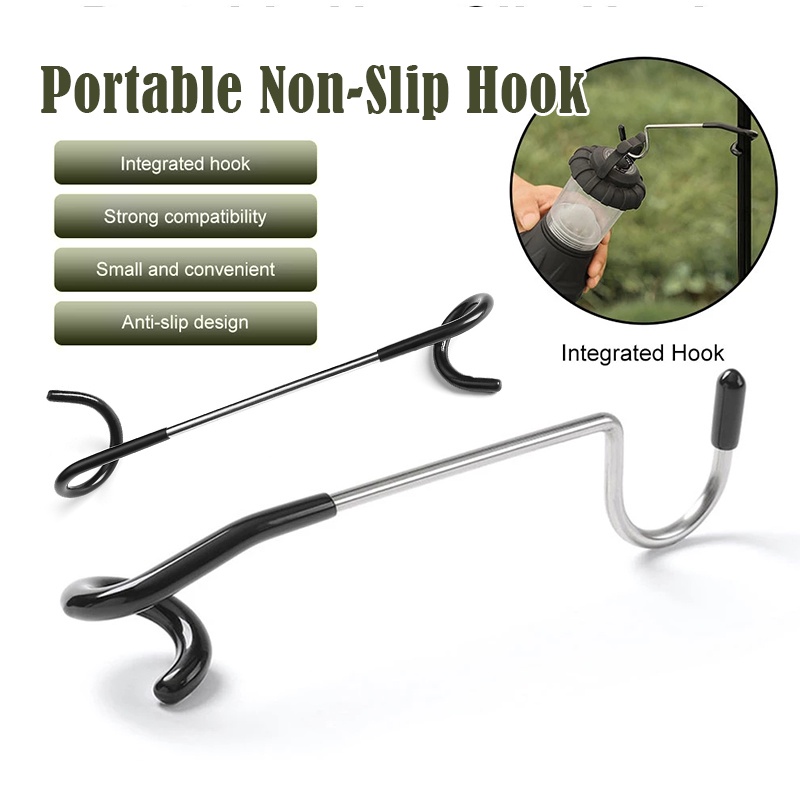 Metal hook pole AntiSlip outdoor camping light pole Hanger Hook Post ...