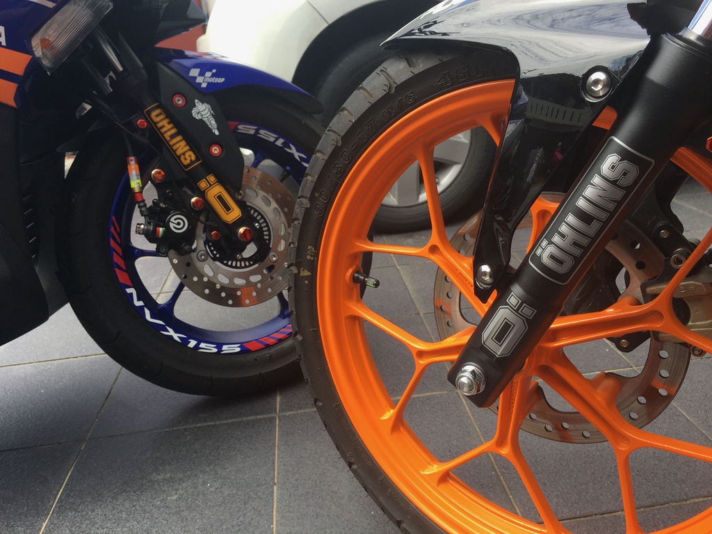 OHLINS fork sticker for yamaha R25 / nmax / honda / RS150 / Y15 / NVX ...
