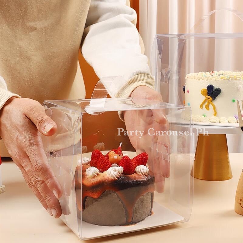 Acetate Cake Box with Handle (1pc) | Shopee Singapore