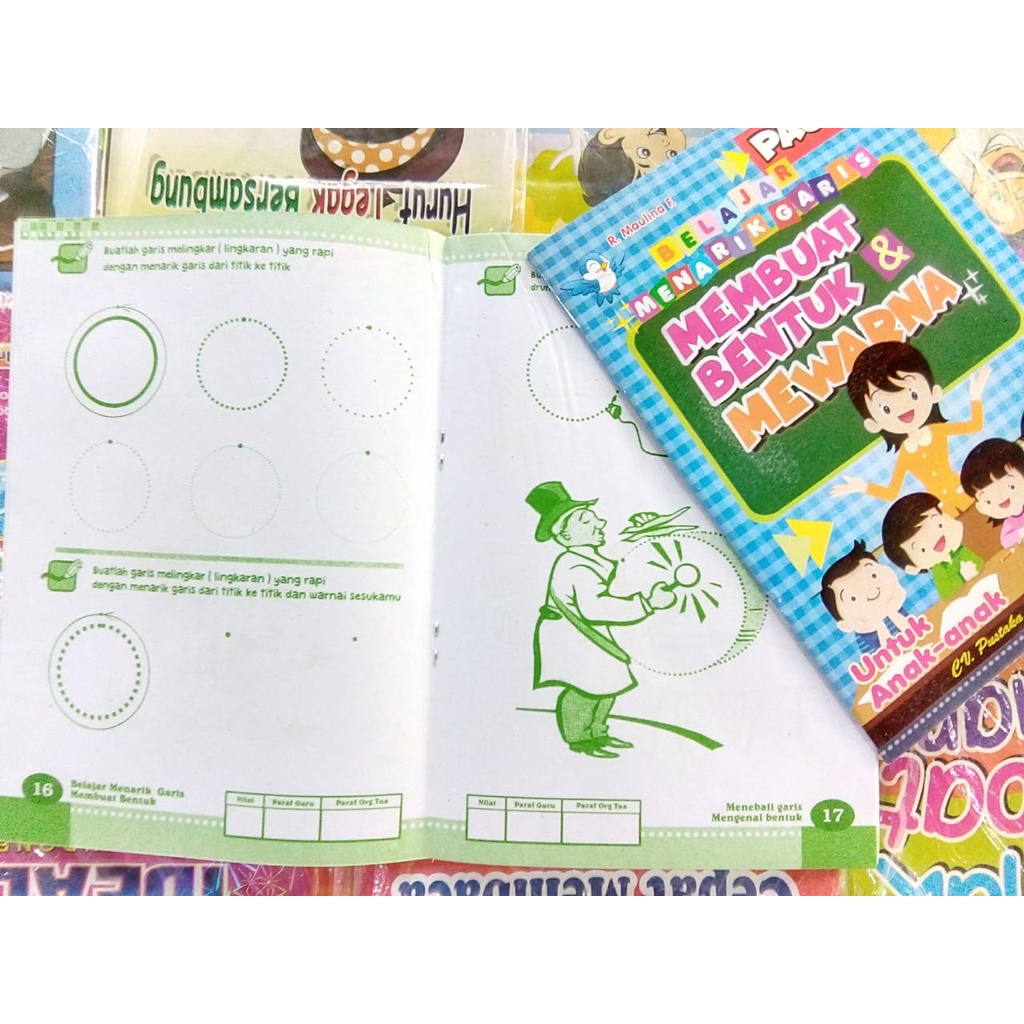 Book Recognizing And Writing Line Shapes And Coloring For Kindergarten ...