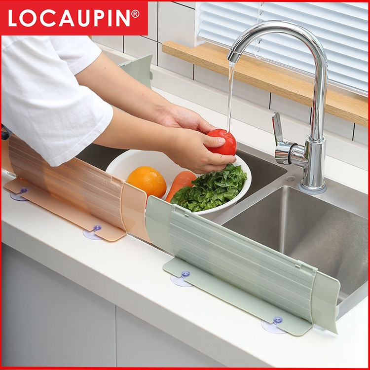 Locaupin Water Sink Splash Guard for Kitchen Countertop, Bathroom Basin ...