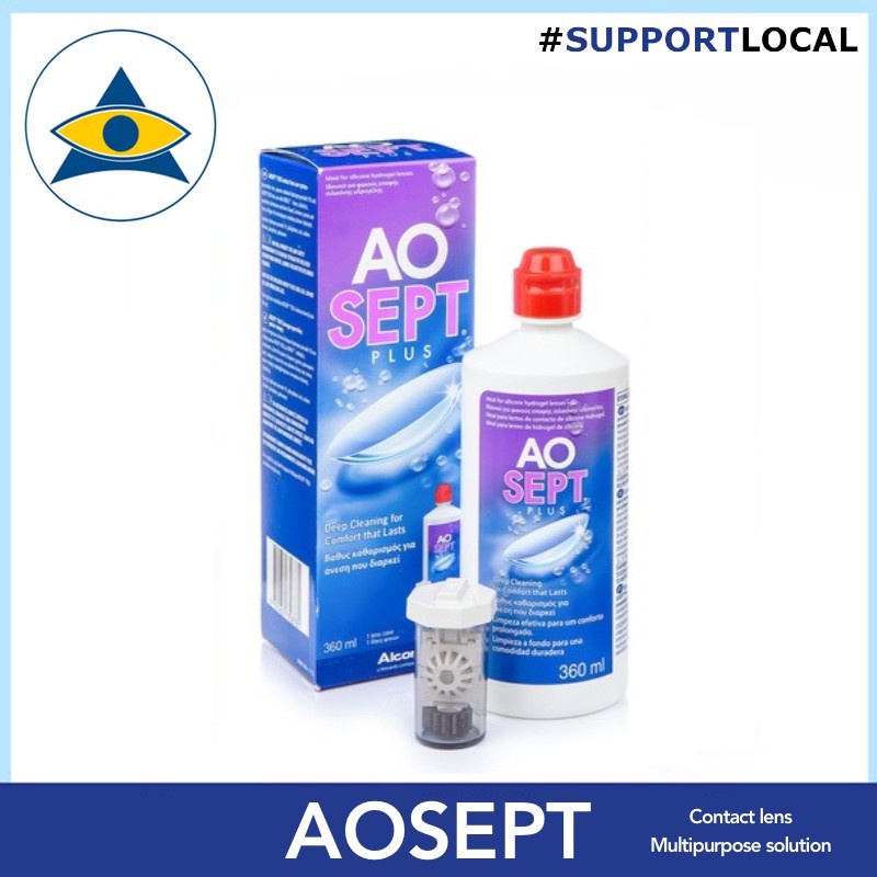 Alcon AOSEPT Value Pack Contact Lens Multipurpose Solution | For cleaning disinfecting and ...