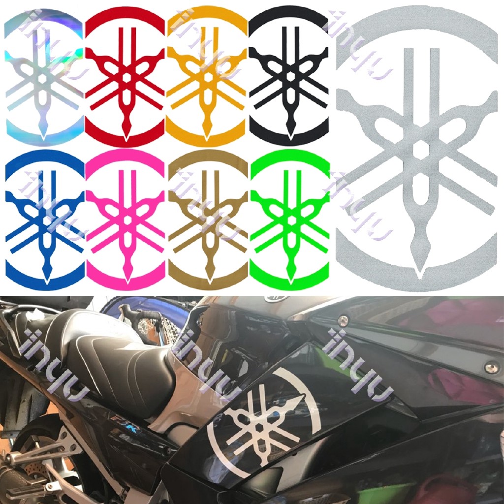 2 PCS YAMAHA Laser Reflective Motorcycle Sticker Locomotive Scratches ...