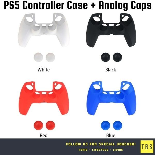 PS5 Controller Silicone Skin Case Cover With PS5 Thumb Grips Analog ...