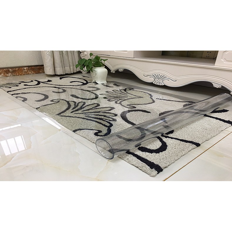 PVC Transparent Non Slip Mat Rectangular Floor Protector for Home ...
