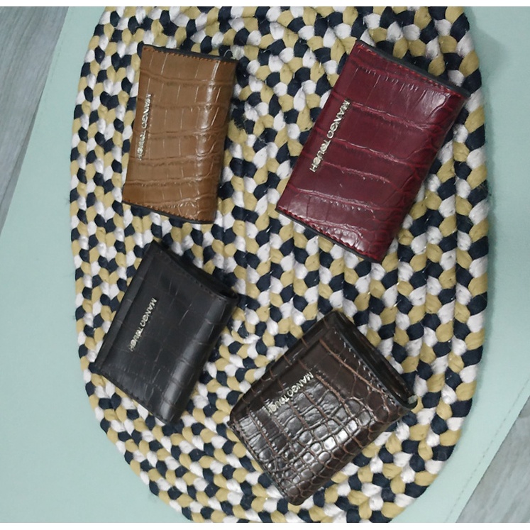 MANGO Croco Emboss Texture Card Coin Case / Pouch / Holder (Blue, Gold ...