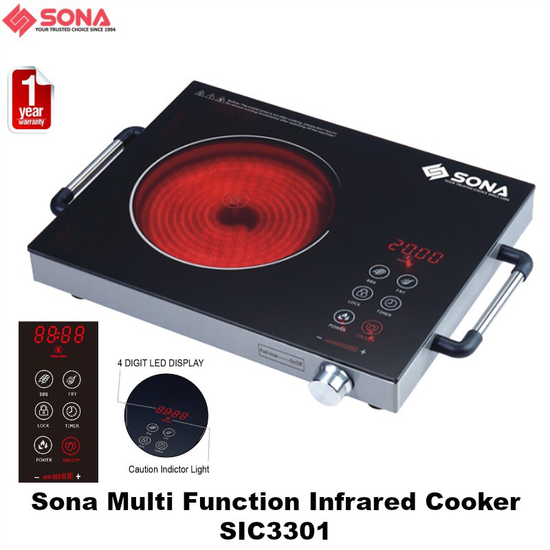 Sona Multi Function Infrared Cooker - SIC3301 (1 Year Warranty ...