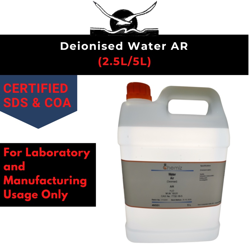 Deionized Water DI Water AR Grade Lab Manufacturing Use 2.5L 5L ...