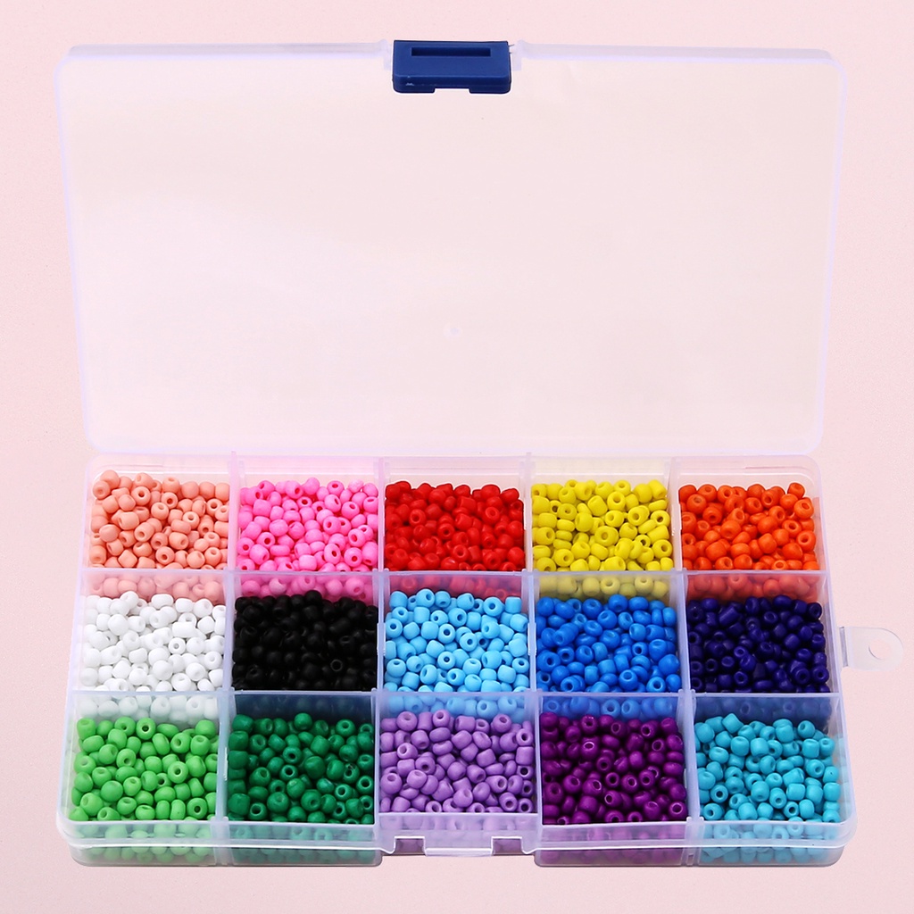 2500-13200pcs/box Czech Crystal Charm Beads Glass Seed Bead Box Set For ...