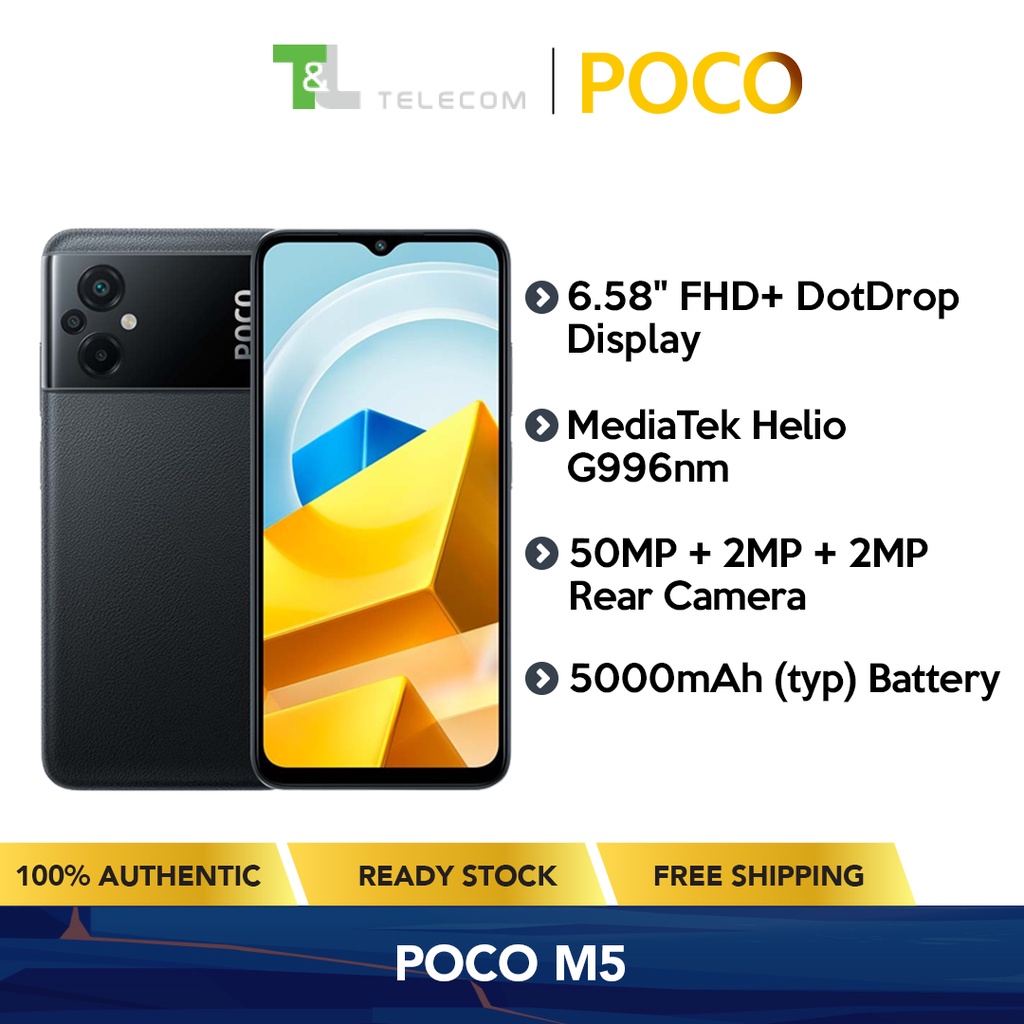 POCO M5 Dual Sim 4GB + 64GB | 4GB+128GB | 6GB+128GB - Global Version ...