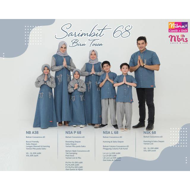 Sarimbit Nibras 2020 Sarimbit 68 Blue Tosca | SARIMBIT NIBRAS 2020 ...
