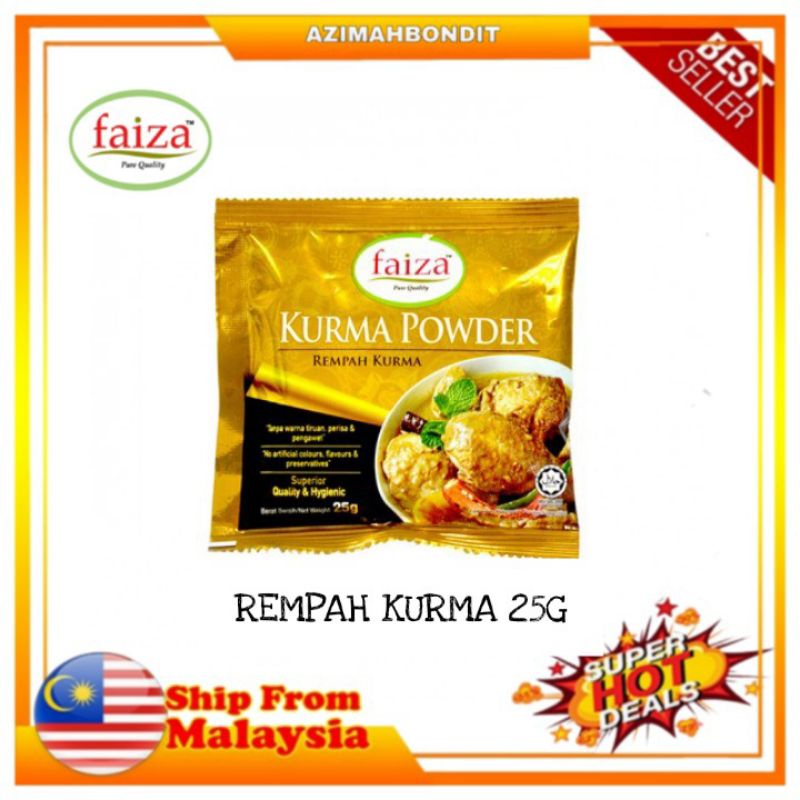 REMPAH KURMA FAIZA , KURMA POWDER 25G | Shopee Singapore