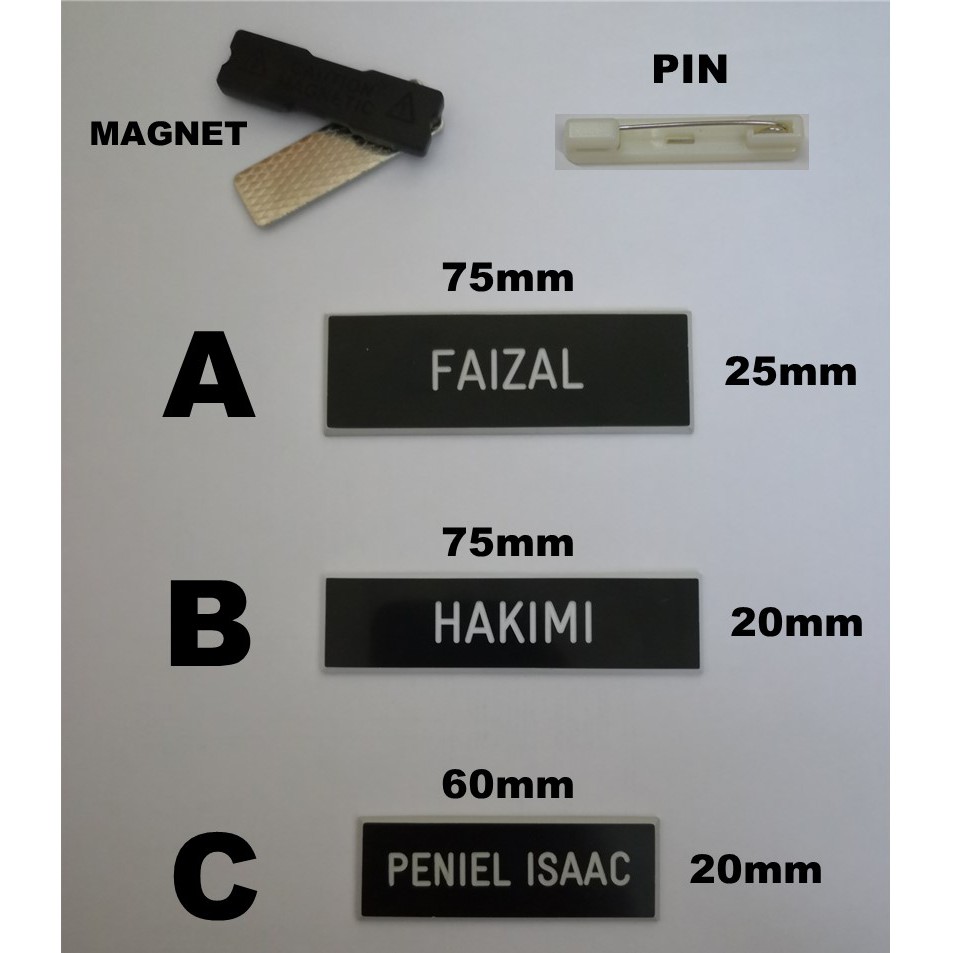 Name Tag MAGNET, Name Tag PIN For Cikgu School Name Tag, Royal Hand ...