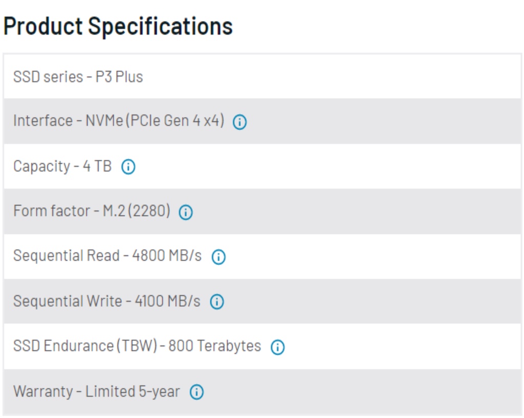 FUWELL - Crucial P3 Plus (500GB/1TB/2TB) 3D NAND NVMe PCIe Gen4 M.2 ...