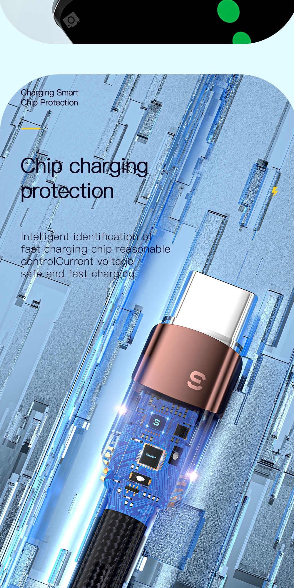 Essager 7A/6A type c cord fast charging Usb to Type c Cable 100w type c charger fast charging ...