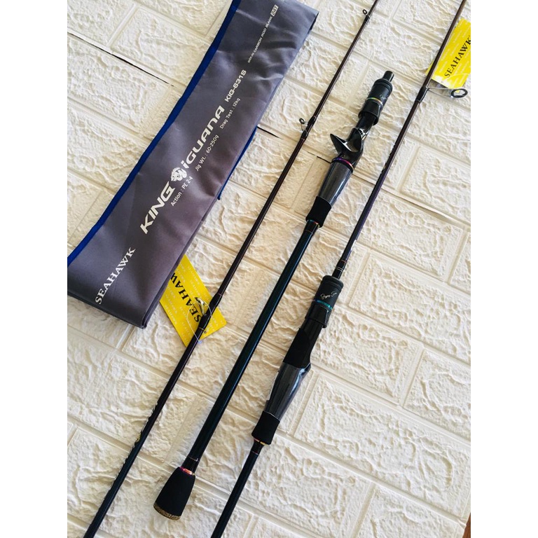 Seahawk King Iguana #PE1-3 #PE2-4 #PE3-6 Spinning BC Jigging Rod +PVC ...