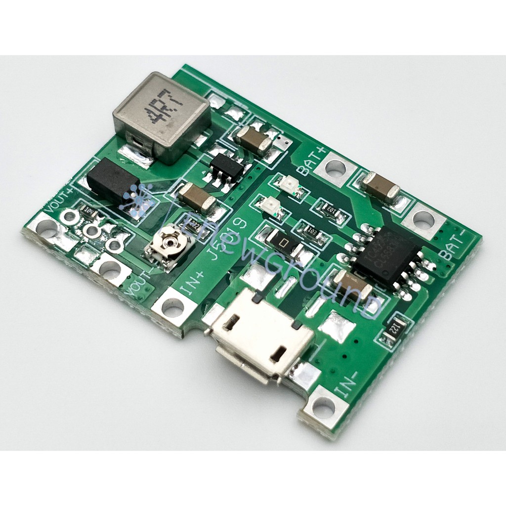 Battery charging and DC-DC boost module (TP4056) | Shopee Singapore