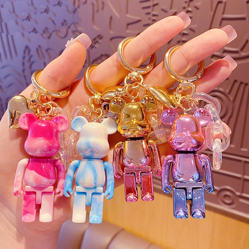 Colorful Cartoon Bearbrick Gloomy Keychain Bag Pendant Birthday Present ...