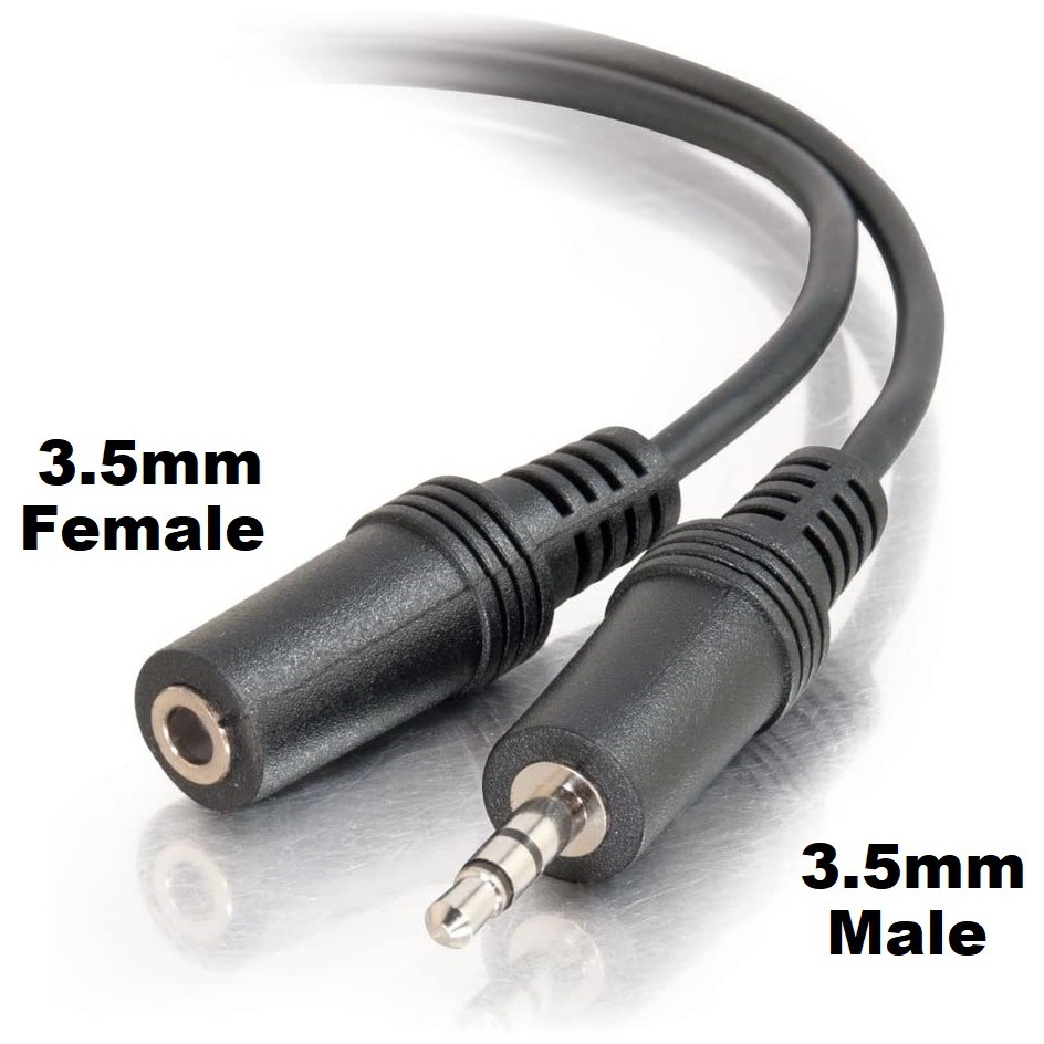 Audio Extension Cable 3.5mm Short Long Male to Female Stereo Speaker ...