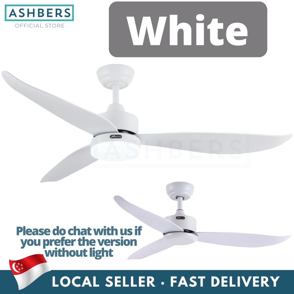 BESTAR RAZOR 3 Blade Ceiling Fan with optional 24W Tricolour LED Light ...