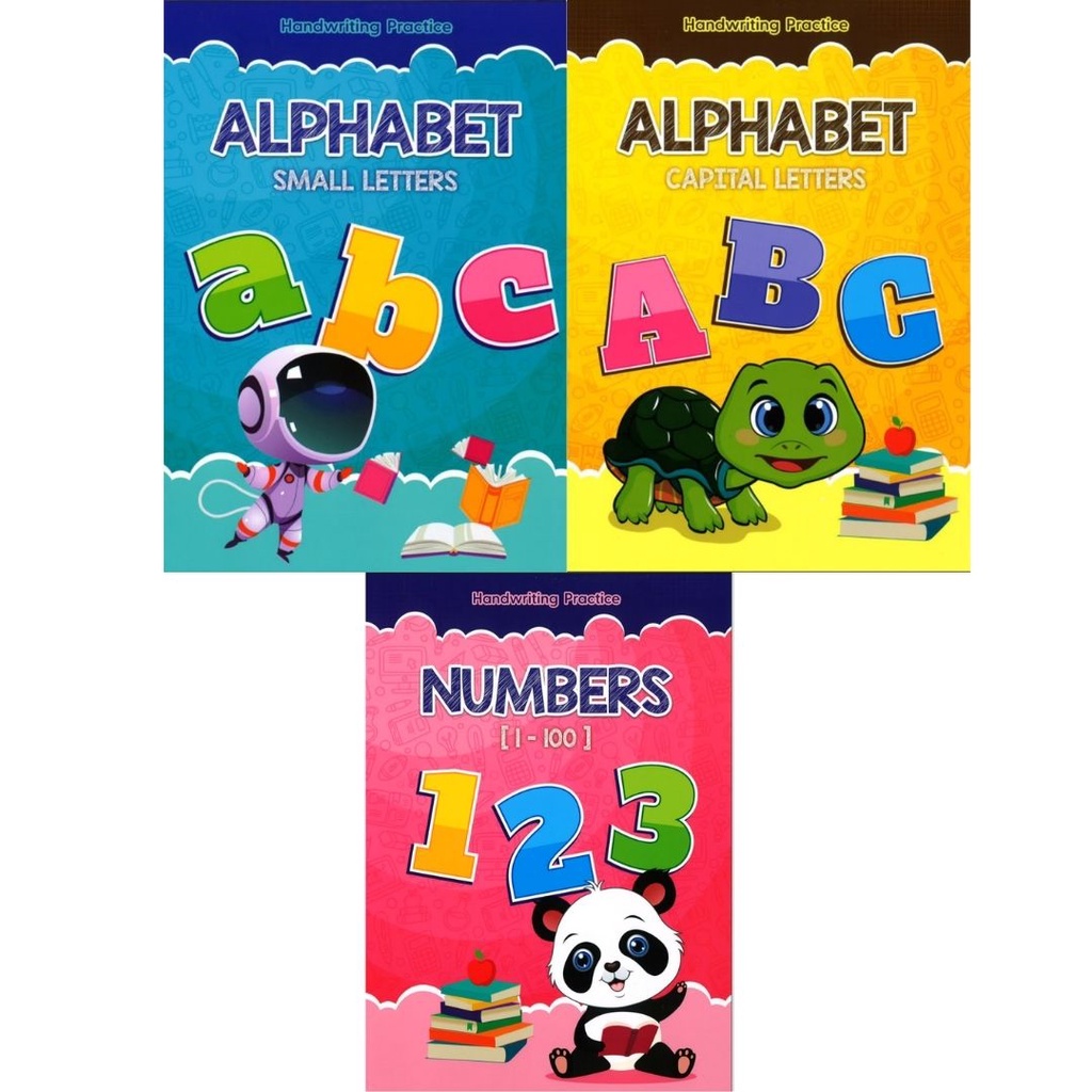 Handwriting Practice: Alphabet Capital Letters/Numbers 1-100/Alphabet ...