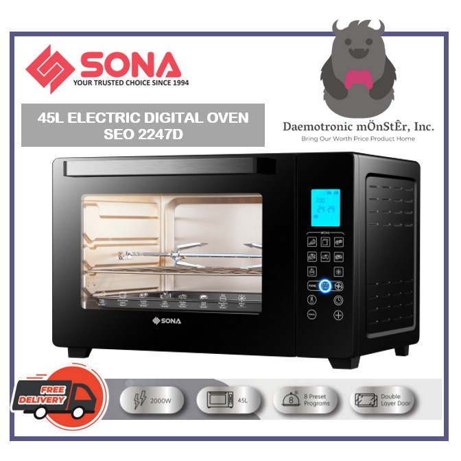 SONA SEO 2247D 45L Electric Digital Oven | Shopee Singapore