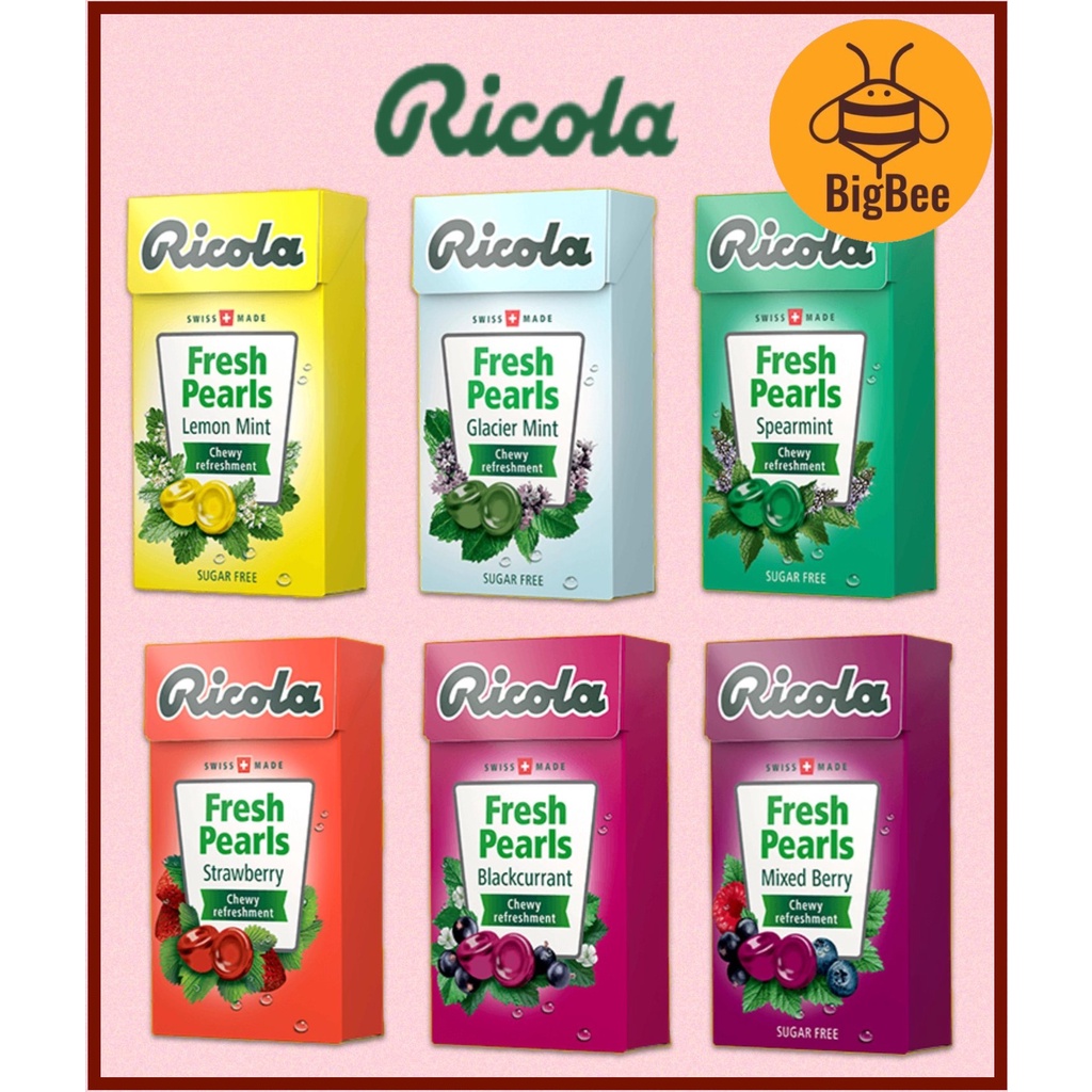 Ricola Fresh Pearls - 25g x 2pkts Assorted Flavours Chewy Refreshment | Shopee Singapore