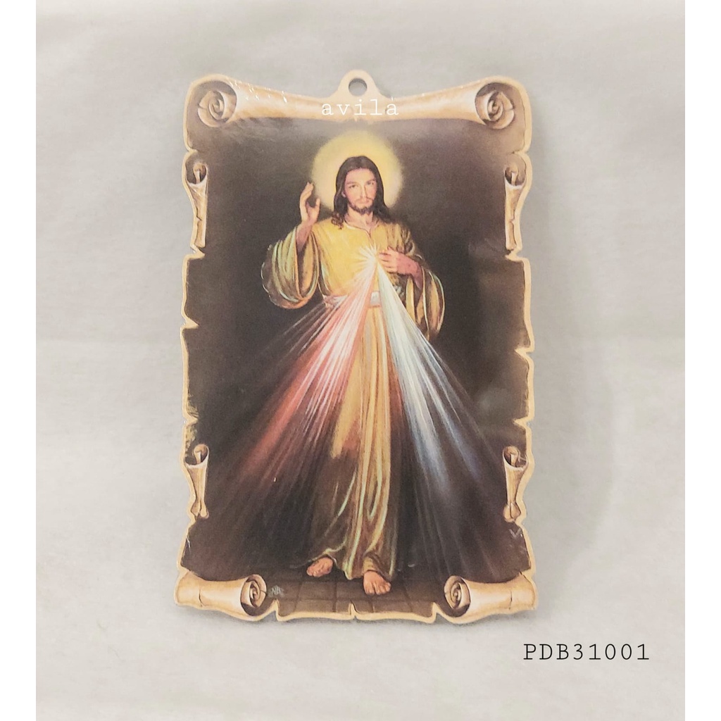 Ky Mdf Wall Display Scroll Divine Mercy | Shopee Singapore