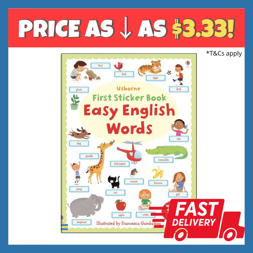 (Easy English Words) Usborne First Sticker Book Kids Sticker Books ...