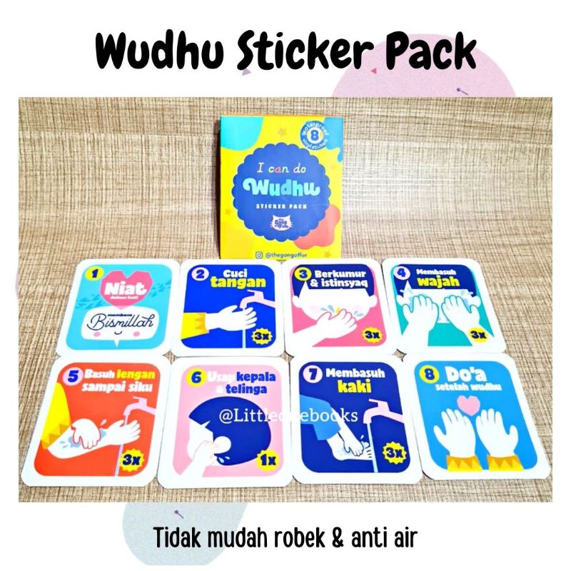 Wudhu sticker pack/Waterproof vinyl wudhu sticker/Children's sticker ...