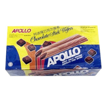 APOLLO box of Apollo Wafer Stick Chocolate | Shopee Singapore