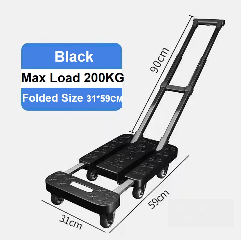 New Gen 2 Foldable trolley Universal wheel Platform car The six round ...