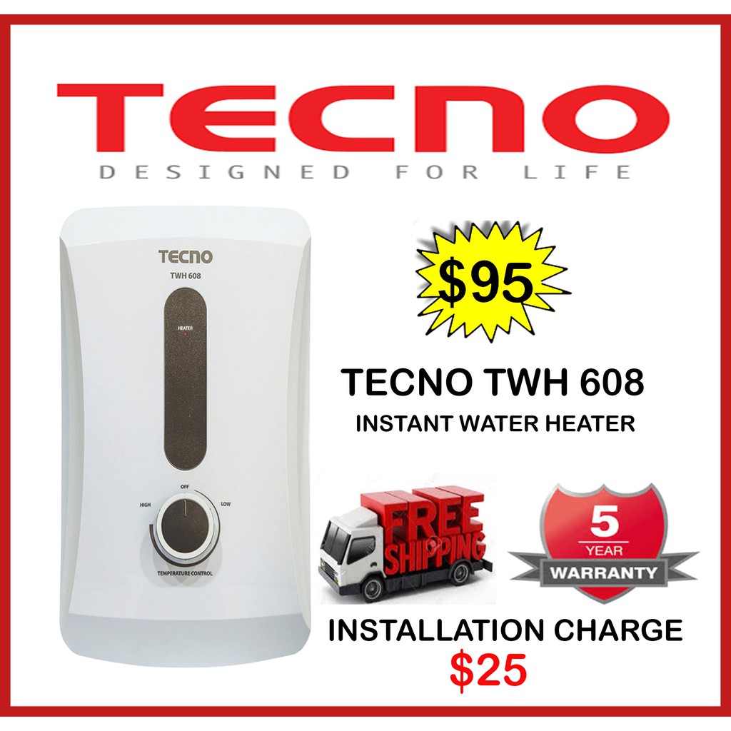 Tecno TWH 608 Instant Water Heater | UK technology | Express Free ...