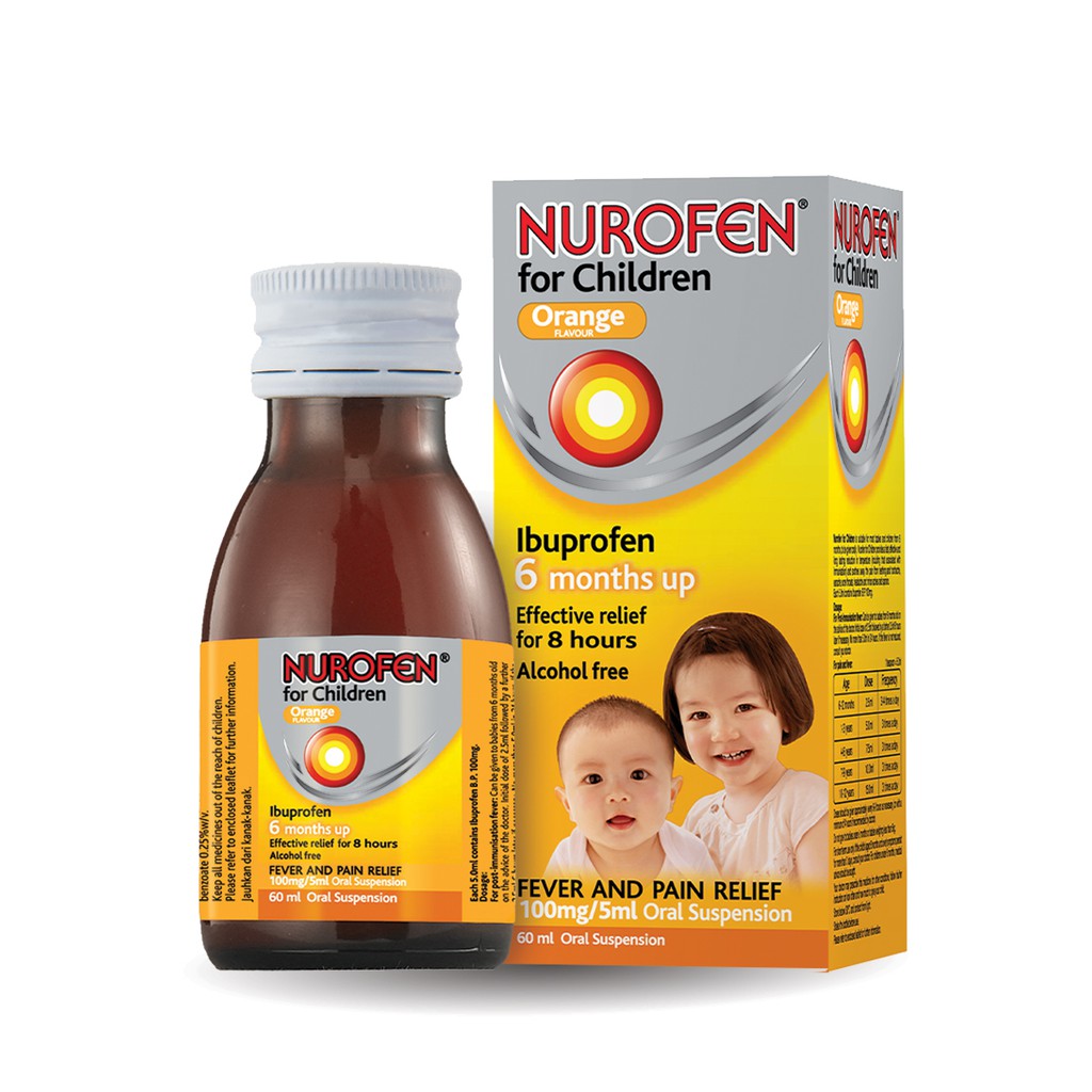 NUROFEN Syrup 60mL x 2 bottles | Shopee Singapore