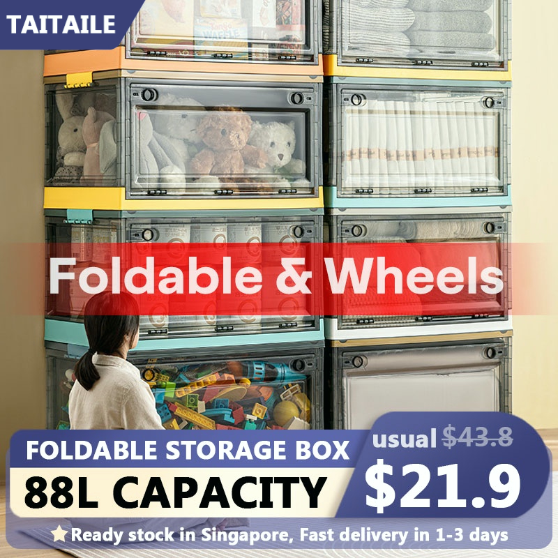 【SG Stock】28L/55L/85L Heighten Foldable box foldable organizer ...