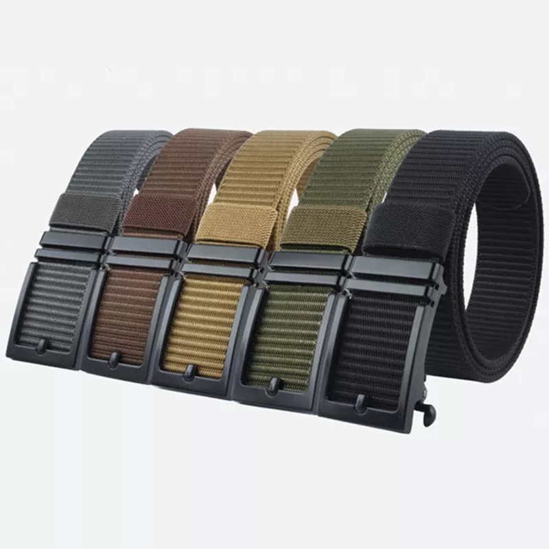 Men's Outdoor Nylon Belt Toothless Automatic Buckle Leisure ...