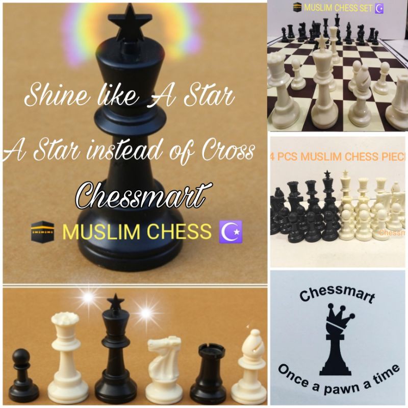 Muslim Basic Standard Tournament Big Chess Set Extra Queen Set Catur ...