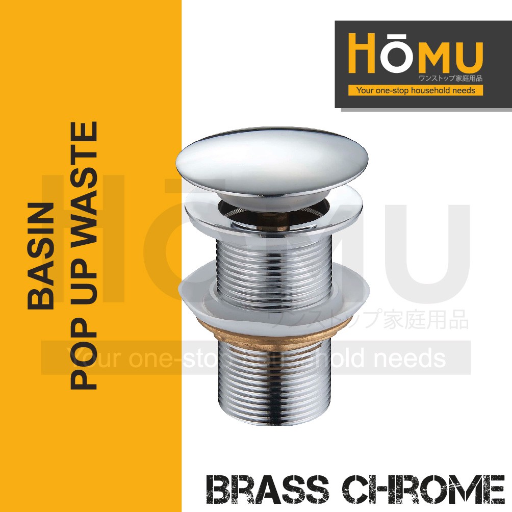 Brass Pop Up Waste For Basin ( w/o overflow ) | Shopee Singapore
