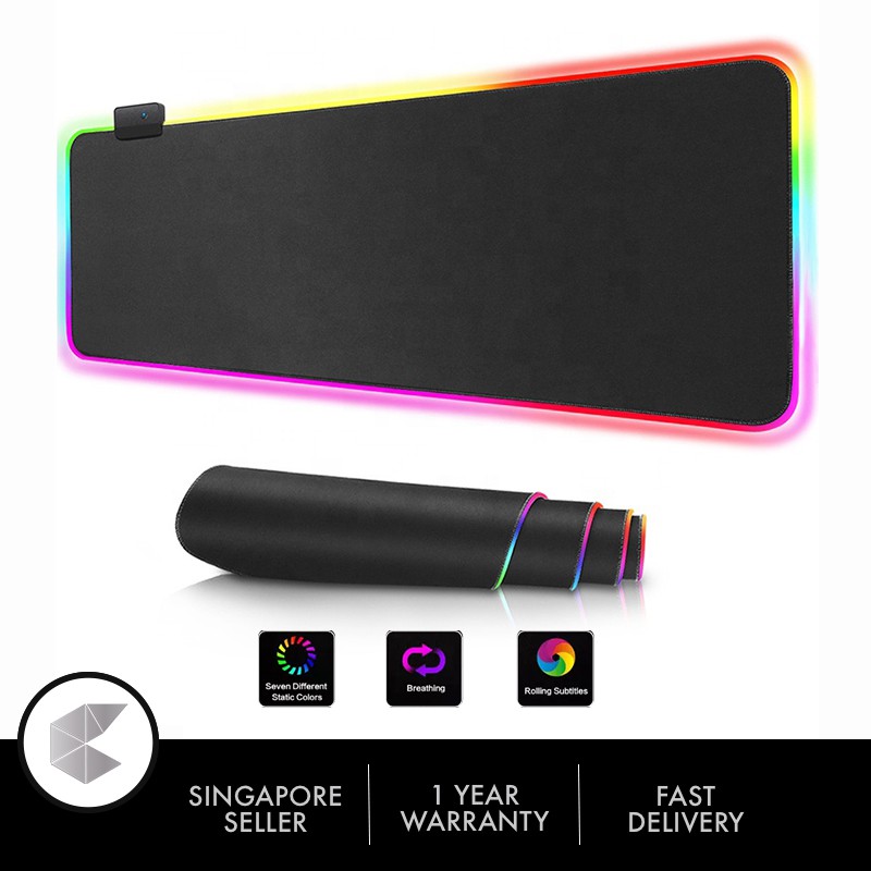 [SG Ready Stock] 800*300*4mm / 900*400*4mm RGB Mouse Mat Large mousepad ...