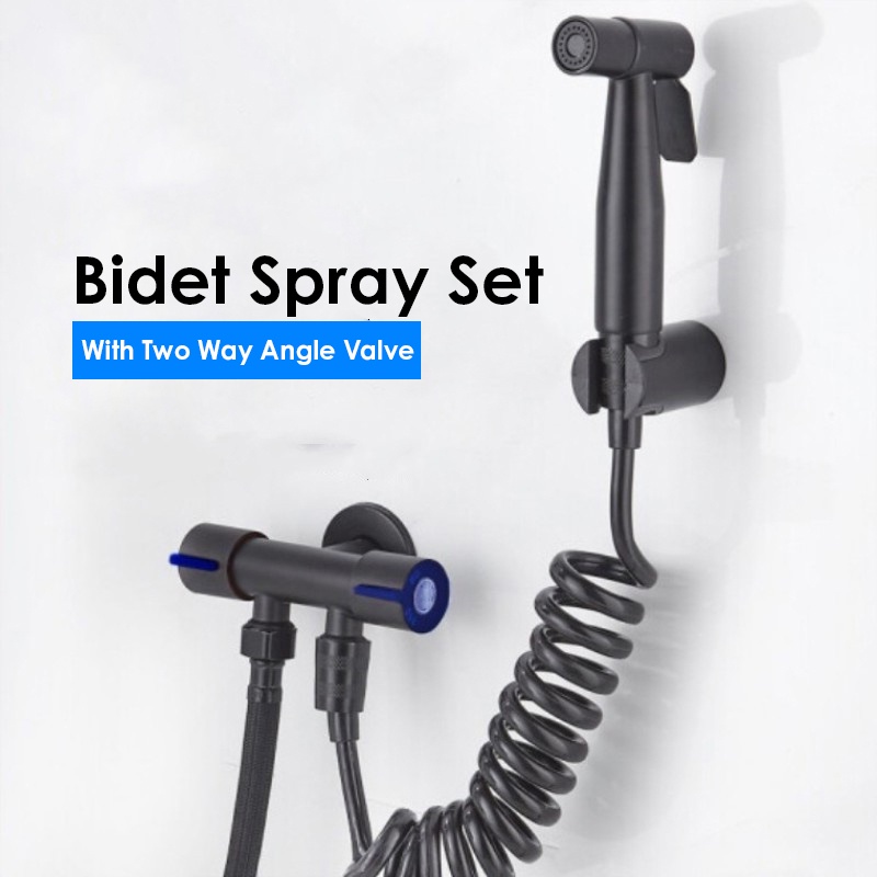 Stainless Steel Bidet Spray Set With Two Way Angle Valve | Hand Bidet ...