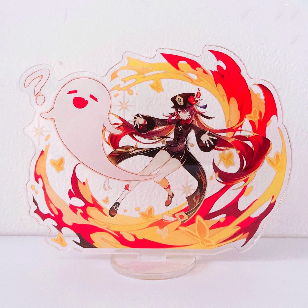 Genshin impact standee models in many models with backgrounds of game ...