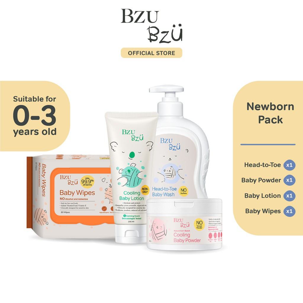 BZU BZU Newborn Pack (Head to Toe + Baby Lotion + Baby Powder + Baby ...