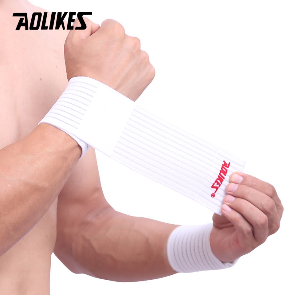 AOLIKES 1PCS Cotton Elastic Bandage Hand Sport Wristband Gym Support Wrist Brace Wrap carpal ...