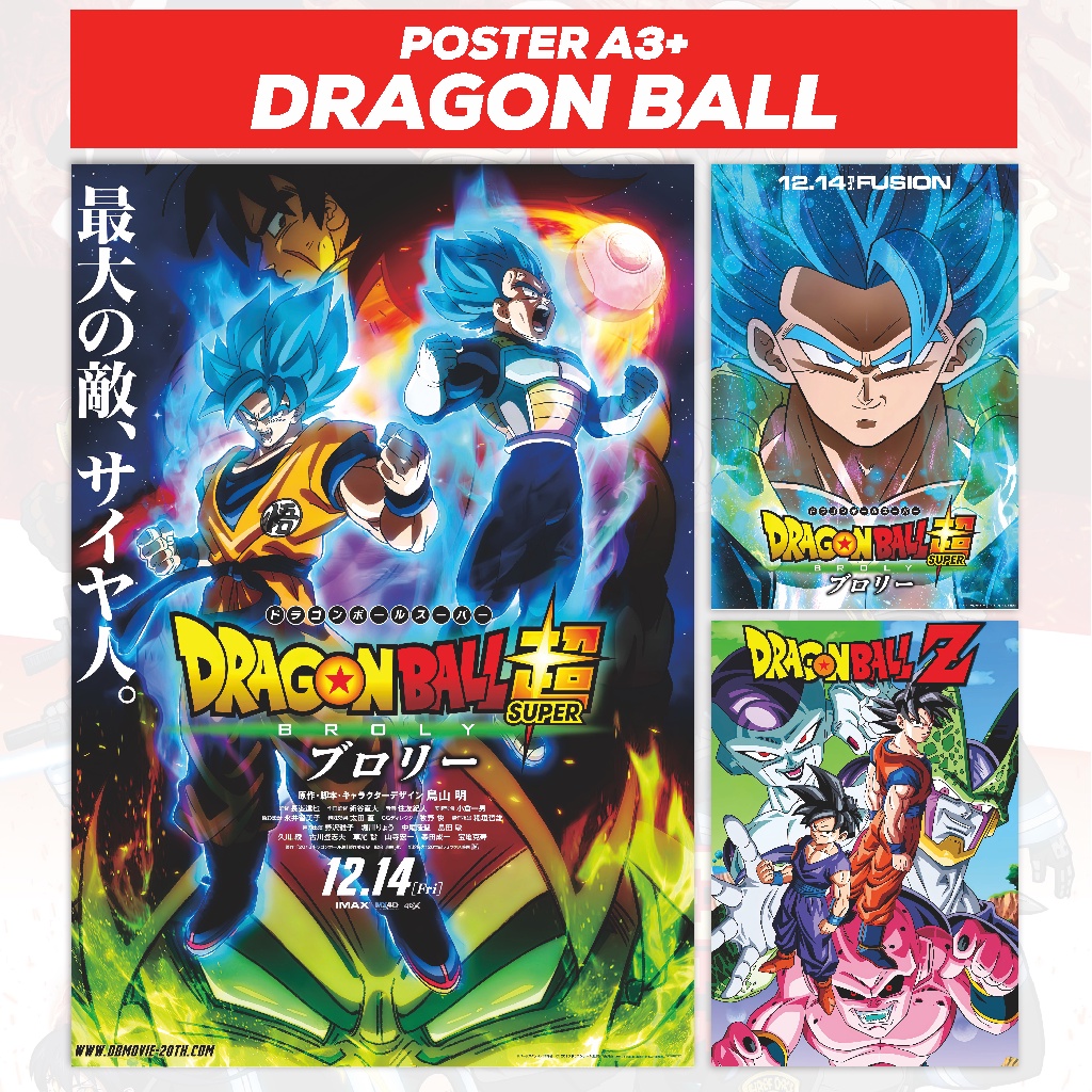 Anime Dragon Ball Poster - Size A3+ Goku Vegeta Trunks Gohan Beerus ...