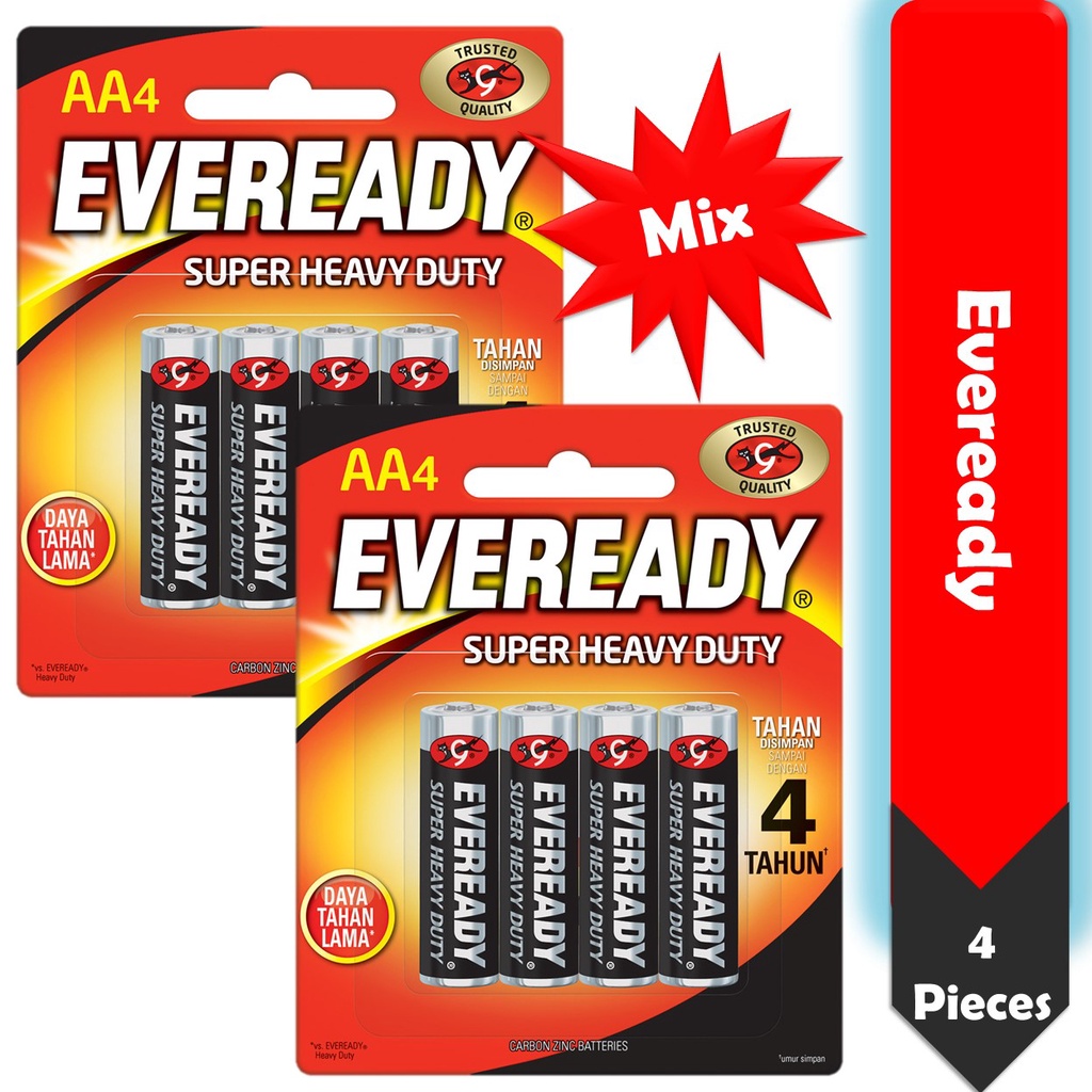 EVEREADY Super Heavy Duty AA / AAA Battery,[Mix] | Shopee Singapore