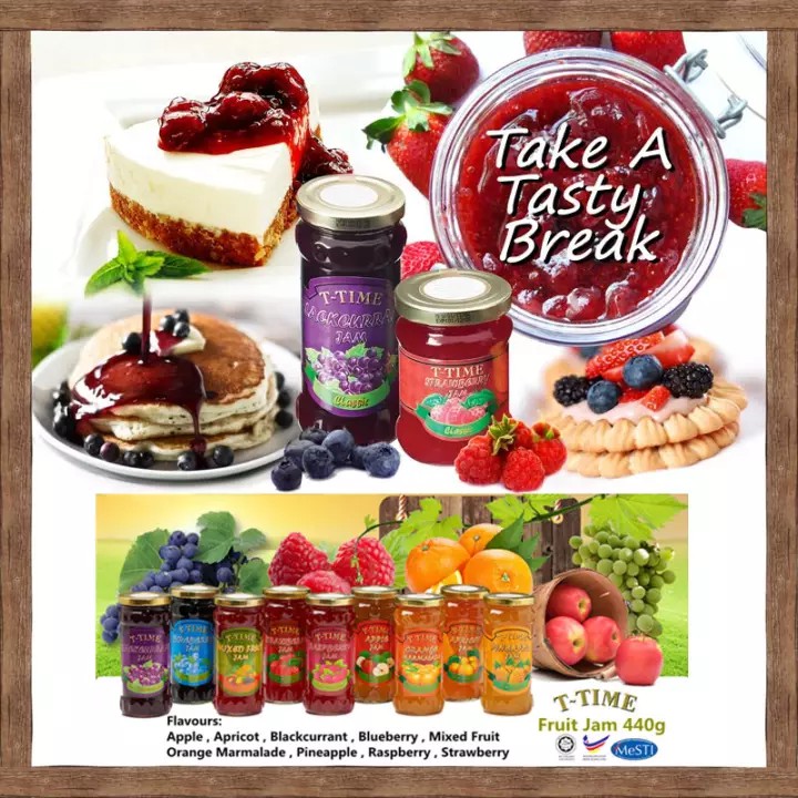 T-TIME Assorted Fruit Jam 440g | Shopee Singapore
