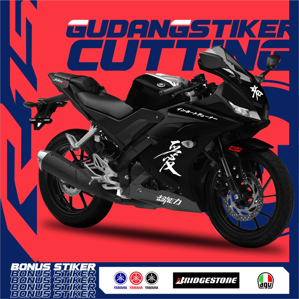 STRIPING CUTTING YAMAHA R15 V3 JAPANESE WRITING JDM EDITION VERSION 2 ...