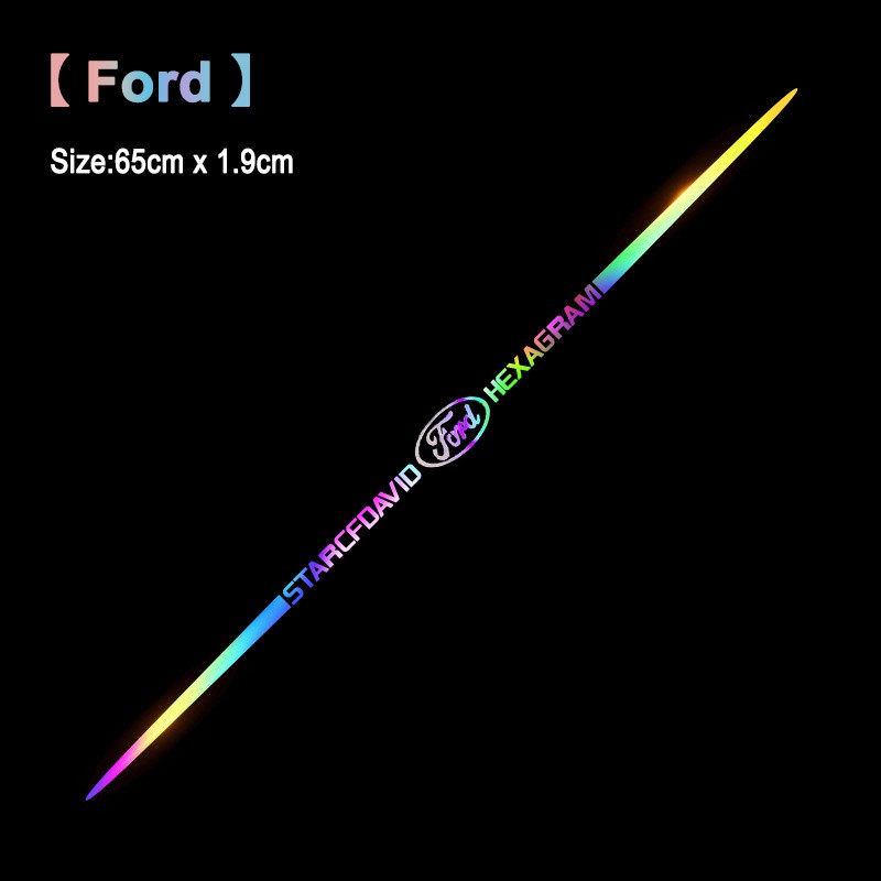 Laser Reflective Car Logo Stickers Letters Auto Body Decal Automobiles ...